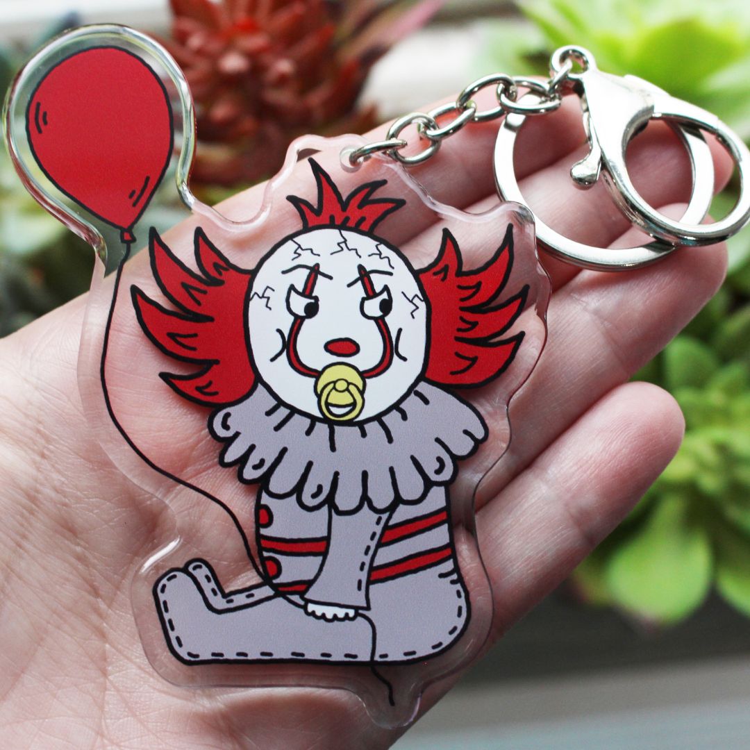 Baby Pennywise The Dancing Clown IT Halloween Keychain – Glitter Lambs