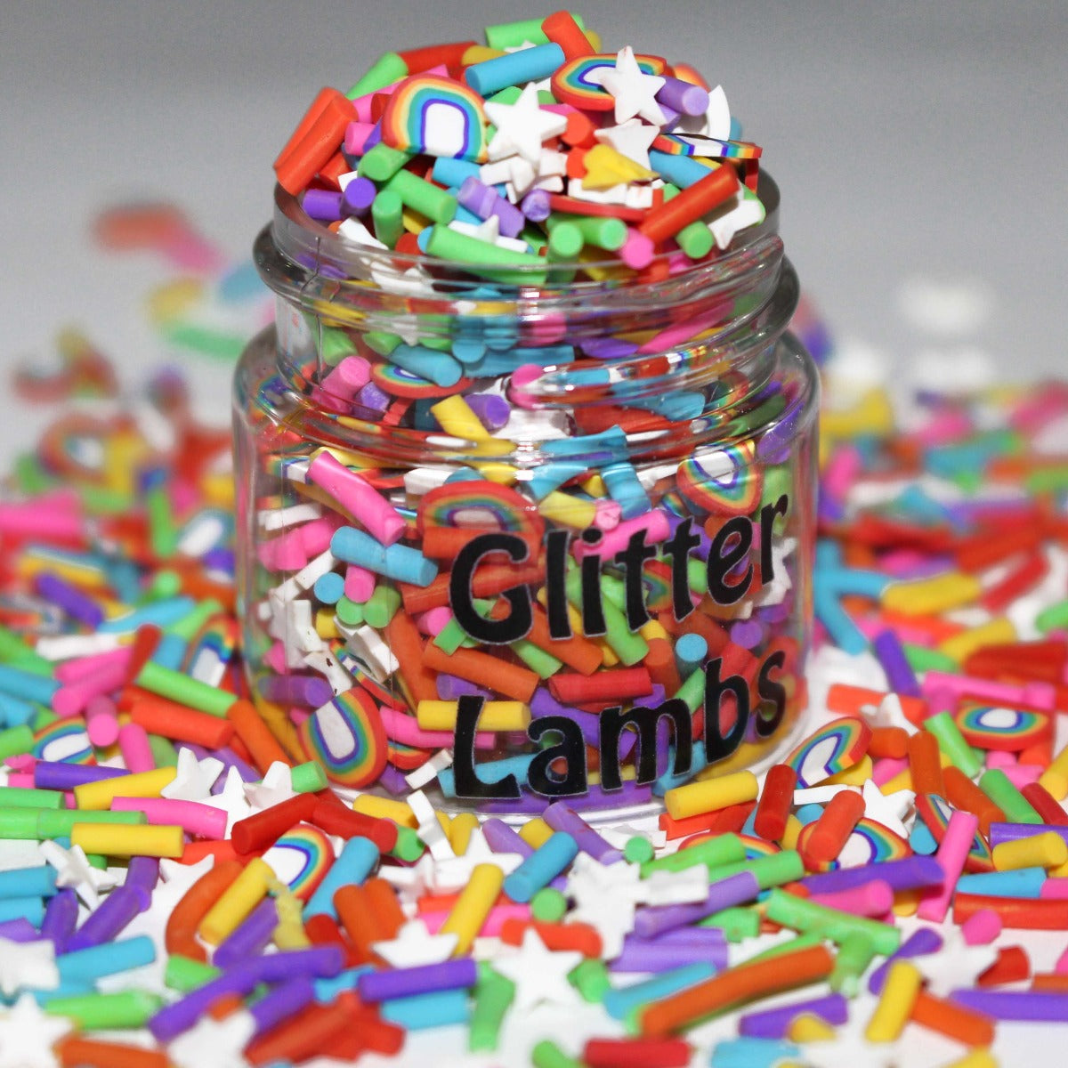 Rainbow Sprites Clay Sprinkles – Glitter Lambs