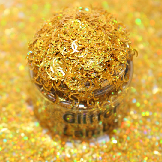 The Moon Made Me Do It | Yellow Holographic Moon Glitter 4mm – Glitter ...
